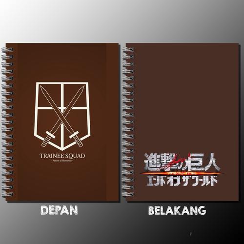Jual Pocket book/notebook/buku catatan anime AOT traine squade - A6 ...