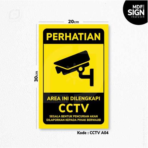 Jual SIGN STICKER CCTV+MDF A4/2030/K3 Label Rambu Safety/Papan Tanda ...