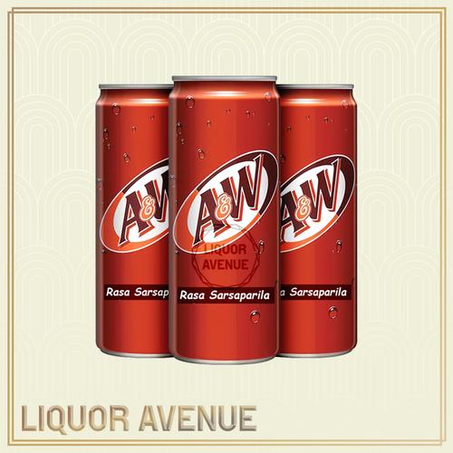 Jual A&W Sarsaparila Root Beer Can / AW Rootbeer Kaleng 250ml - 3 ...