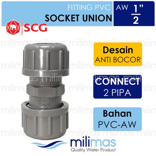 Jual SCG - Union Socket 1/2"- Watermur PVC AW - Watermoor Polos - Kota ...