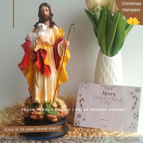 Jual Patung Yesus gembala 30cm/Patung natal/Hadiah natal/Kado natal ...