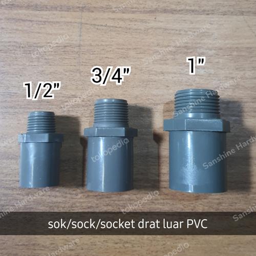 Jual SOCK DRAT LUAR / DALAM 3/4" PVC Valve/Faucet Socket 3/4 inch ...
