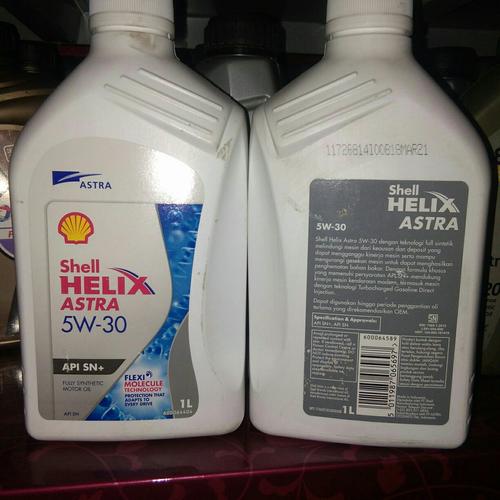 Jual Shell helix astra sae 5w30 api sn/cf full synthetic original - Kab ...