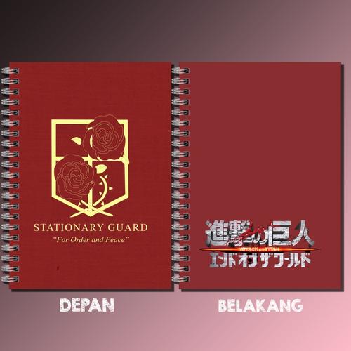 Jual Pocket book/notebook/buku catatan anime AOT stationary guard - A6 ...