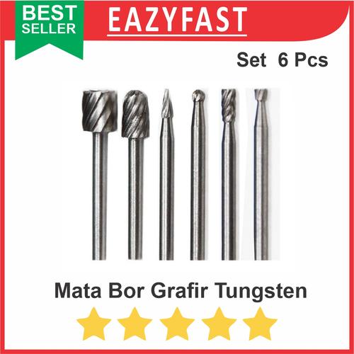 Jual Drill Burr Bur Bit Mata Bor Mini Tuner Grafir Router Tungsten Set ...