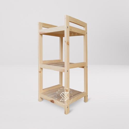Jual Rak Susun 3 Tingkat Rak Serbaguna Kayu Jati Belanda. - NATURAL ...