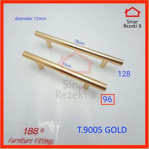 Jual Tarikan Laci 9005-96 GOLD / Handle Pintu Lemari Pipa Emas Gagang ...