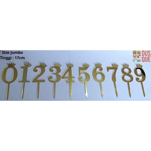 Jual CAKE TOPPER ACRYLIC ANGKA GOLD 0 – 9 JUMBO - 3 - Jakarta Utara ...