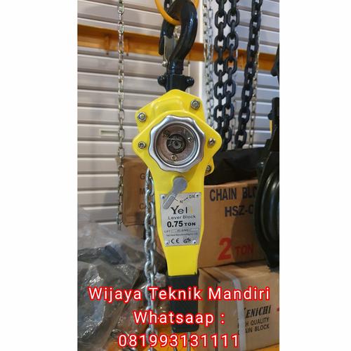 Jual Lever Block Yeli Lever Hoist Kotrek Rantai Caps 0.75 Ton x 1.5 ...