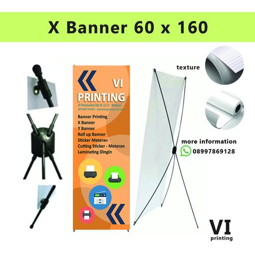 Jual X BANNER MURAH 60x160 BAHAN FLEXY / ALBATROS LAMINASI DOFF / GLOSS ...