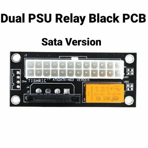 Jual Dual power supply motherboard relay mining mobo multi psu black ...