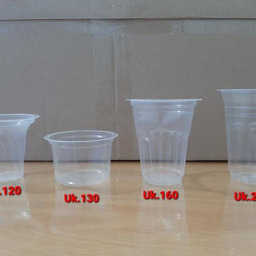 Jual GELAS PLASTIK BENING ICEREAM/GELAS KOPI / AQUA 120ML 130ML160ML 220ML - 130ML - Jakarta ...