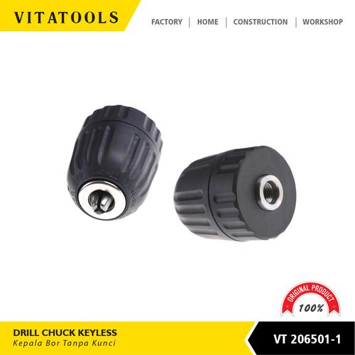 Jual Kepala Bor Tanpa Kunci - DRILL CHUCK KEYLESS 1 - 10 mm (3/8-24 UNF) - Jakarta Utara ...