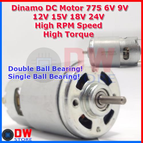 Jual Dinamo DC Motor RS-775 775 6V 9V 12V 15V 18V 24V 36V High Speed ...