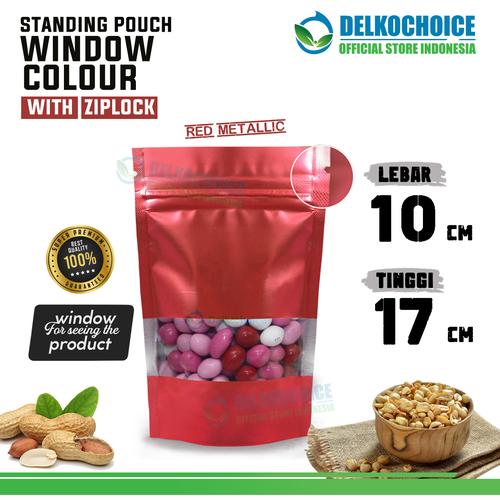 Jual Standing Pouch Window Alumunium Foil Ziplock Plastik Klip Makanan ...