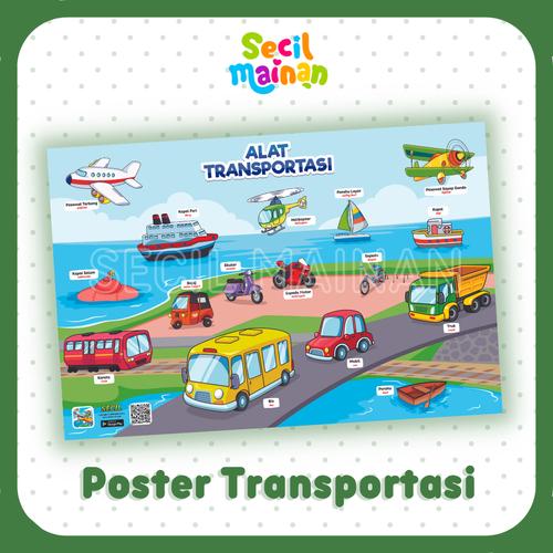 Jual Poster SECIL Transportasi Bilingual 2 Bahasa - Poster Belajar Anak ...