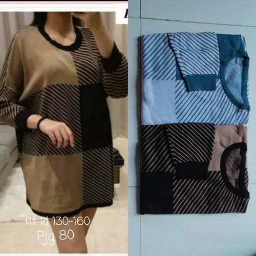 Jual linyolshop atasan rajut wanita kotak besar jumbo big size real ...