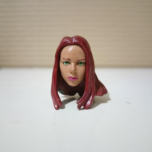 Jual Kitbash 6 Inch Action Figure Marvel Legends Part Black Widow Head ...