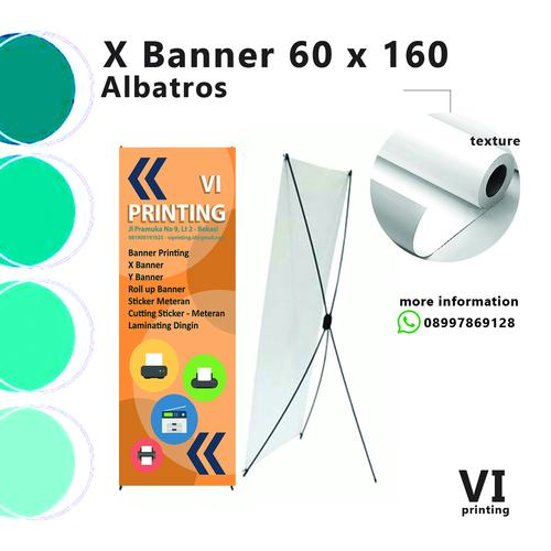 Jual X BANNER MURAH 60x160 BAHAN FLEXY / ALBATROS LAMINASI DOFF / GLOSS ...