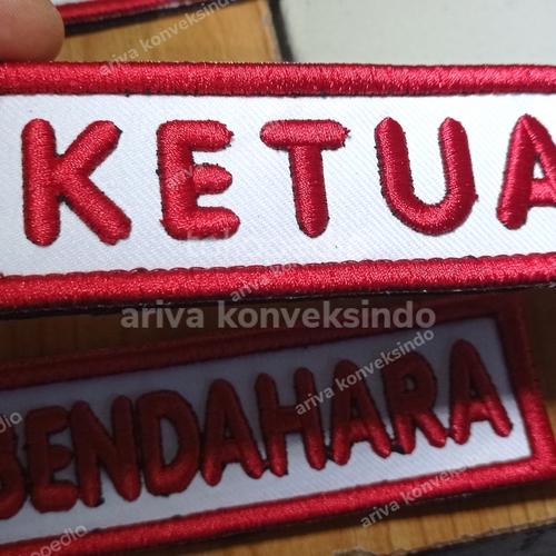 Jual Bordir emblem nama timbul / busa / 3D dengan perekat / velcro ...