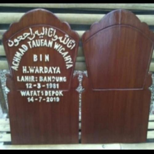 Jual Papan Nisan Kayu Sepasang 60 X 2 X 30Cm Clasik Nisan Kayu Sepasang ...