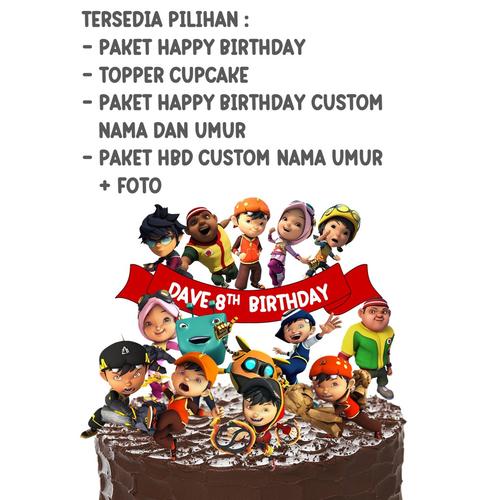 Jual TOPPER CAKE BOBOIBOY - PAKET HBD - Kota Medan - theballoon.mdn ...