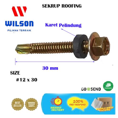 Jual BAUT SEKRUP ATAP ROOFING SCREW #12 X 30 WILSON - Jakarta Barat ...
