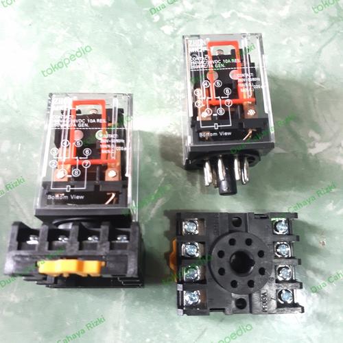 Jual relay riley 220V 8 pin + soket MK2P-I ZHON koil tembaga setara ... Jual relay riley 220V 8 pin + soket MK2P-I ZHON koil tembaga setara ...