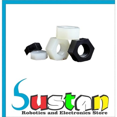 Jual NYLON NUT M5 HOLE 5MM DRAT PLASTIK HEX HEXAGONAL MUR SPACER SCREW ...