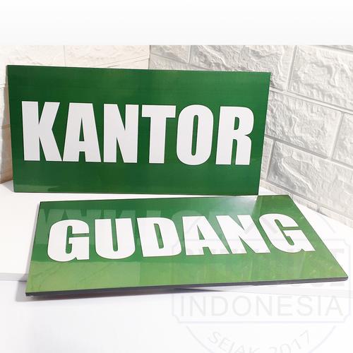 Jual SGN004 KANTOR GUDANG - home wall decor tanda label ruangan ...