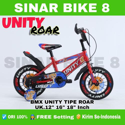 Jual Sepeda Anak Laki BMX UNITY ROAR Ban Warna Ukuran 12 16 18 Inch ...
