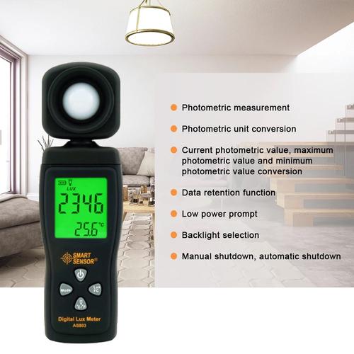 Jual Alat Ukur Intensitas Cahaya Smart Sensor AS803 Luxmeter Digital ...
