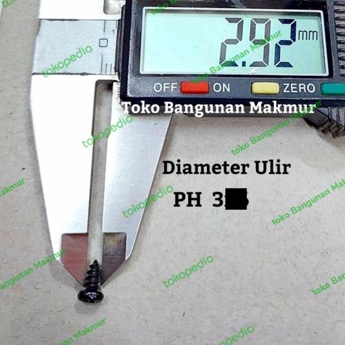 Jual Sekrup Hitam M3 PH3 Panjang 10mm 12mm 14mm 16mm isi 20pcs - M3x10 ...