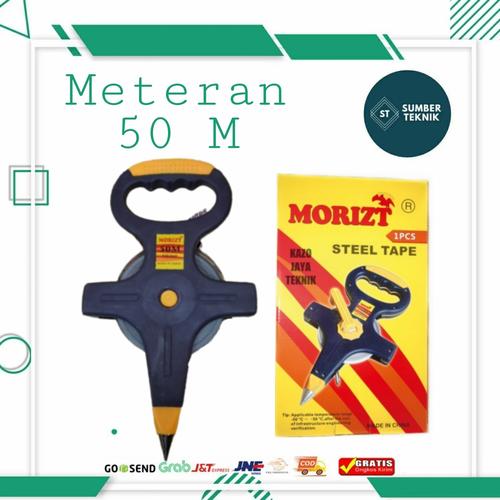 Jual Meteran Roll Plat Besi 50m / Meter Tancap Tanah / Steel Tape ...