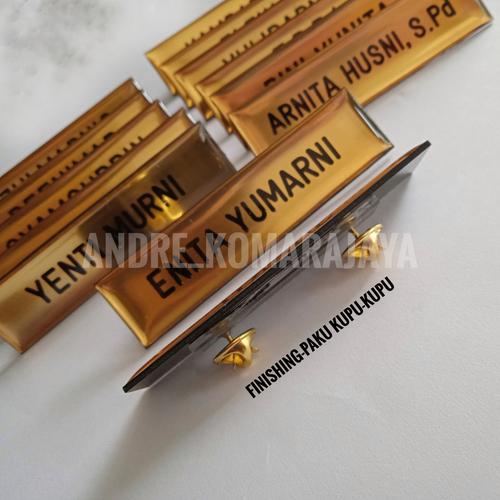 Jual name tag kuning emas dilapis resin mewah dan elegan - Jakarta ...