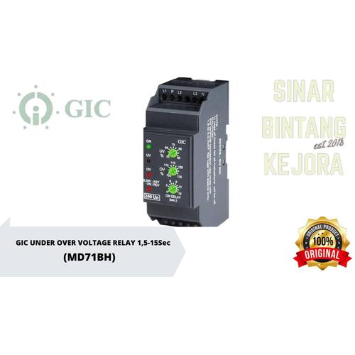 Jual GIC UNDER OVER VOLTAGE RELAY 1.5 - 15 SEC (MD71BH) - Kota Surabaya ...