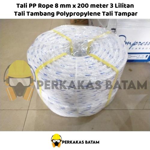 Jual Tali PP Rope 8mm x 200 meter 3 Lilitan Tambang Polypropylene ...