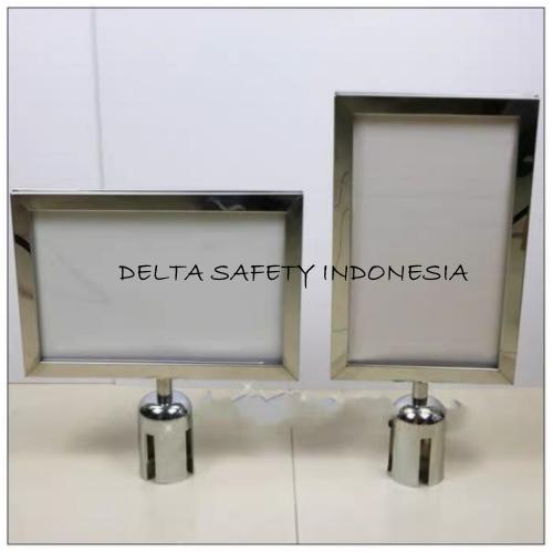 Jual Sign Frame A4 Potrait Signage Poster / Papan Tiang antrian ...