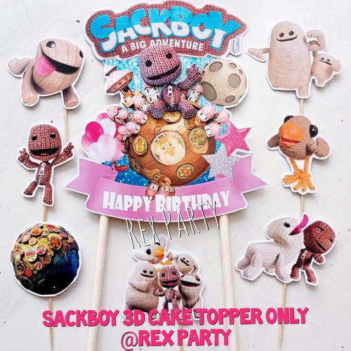 Jual Sackboy Cake Topper/Topper Kue 3D Sackboy/Cake Topper Sackboy ...