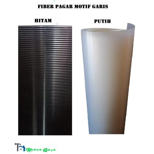 Jual Fiber pagar fiber penutup pagar motif Garis - Hitam - Kota Depok ...