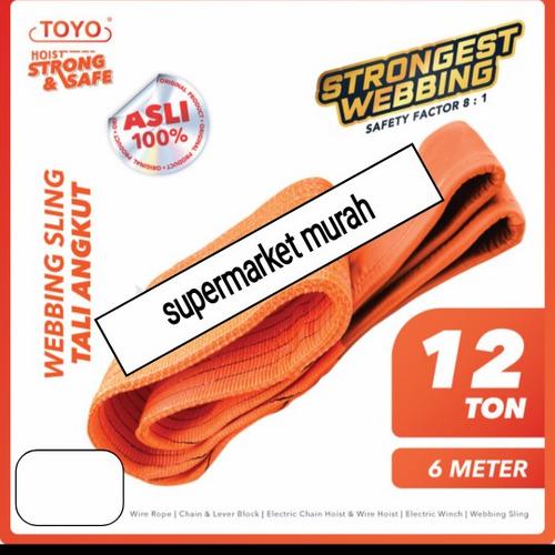 Jual Webbing Sling Belt Tali Angkat 12 Ton x 6 Meter TOYO Double Ply - Jakarta Barat ...