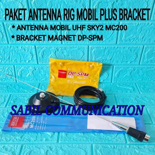 Jual PAKET ANTENA RADIO RIG MOBIL UHF MC 200 PLUS BRACKET MAGNET DP SPM ...