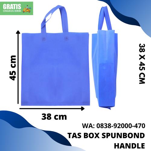 Jual TAS SPUNBOND HANDLE TALI (38X45 cm) WARNA BIRU / GOODIE BAG - BIRU ...