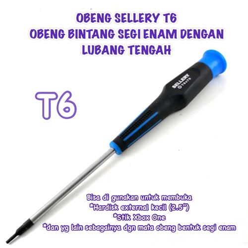 Jual Obeng Sellery T6 / Bintang Segi Enam - Obeng T6 - Obeng Hardisk ...