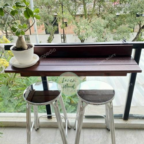 Jual meja makan lipat balkon kayu solid - Kab. Bekasi - laren aviary ...