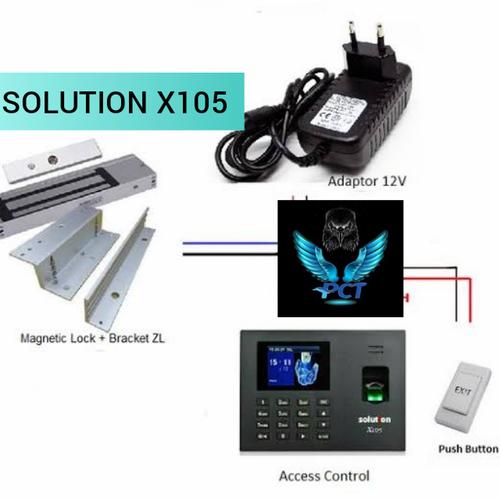 Jual SOLUTION X105 ID Paket Mesin Absensi Fingerprint /PIN/RFID /Acses ...