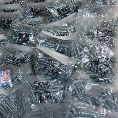 Jual baut obeng plus jf m4 /baut kepala obeng 4mm/ baut jf m4 baut ...