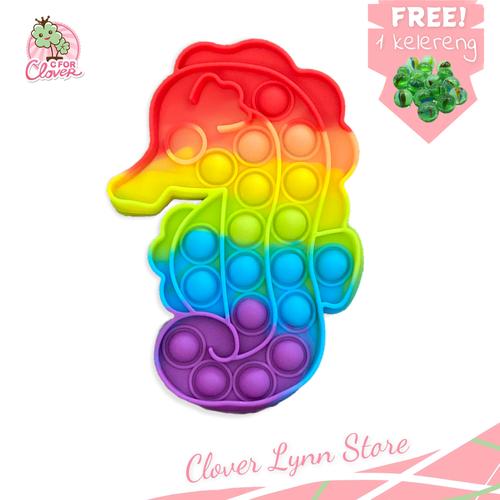 Jual POP IT RAINBOW SEAHORSE / popit tiktok viral lucu kuda laut its ...