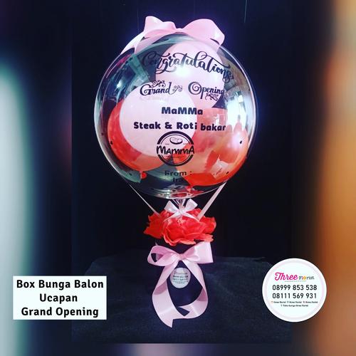 Jual box bunga balon / hadiah ucapan grand opening / hadiah ucapan ...