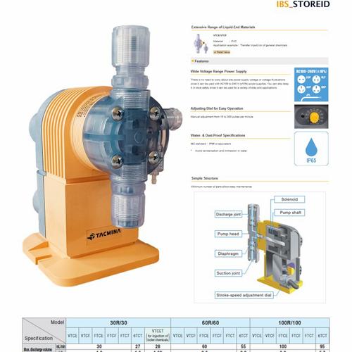Promo Pompa Dosing Selenoid Metering Dosing Pump Tacmina PZ-60 VTCF ...